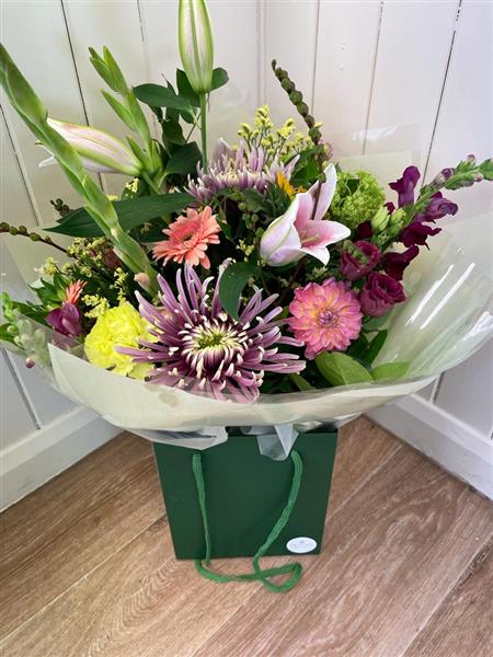 Funky flower bouquet - Roses of Rosehill Ltd Carshalton Florist