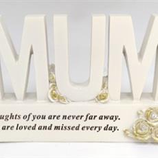 Mum memorial plaque